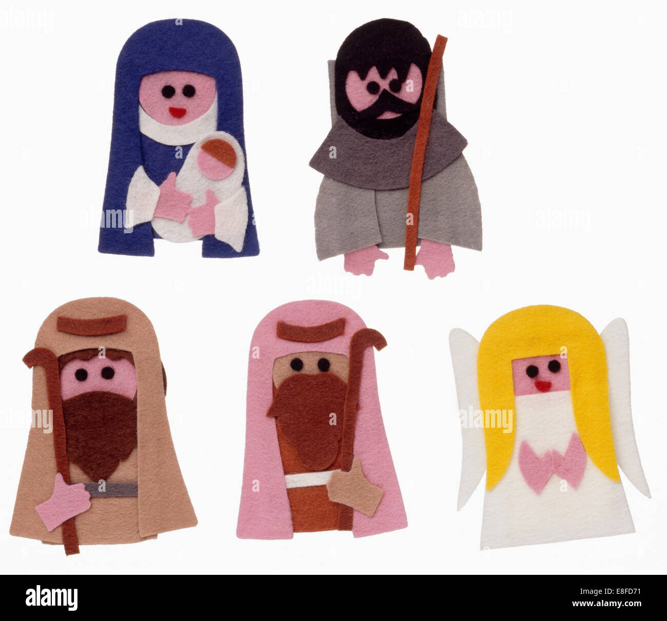 Close-up of felt Nativity finger puppets Stock Photo - Alamy