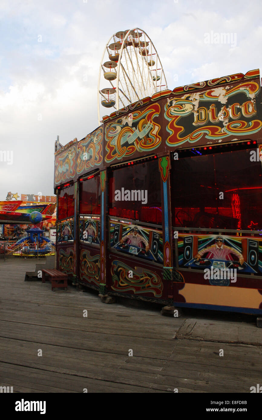 rides on central pier, Blackpool, Lancashire, England, UK Stock Photo ...