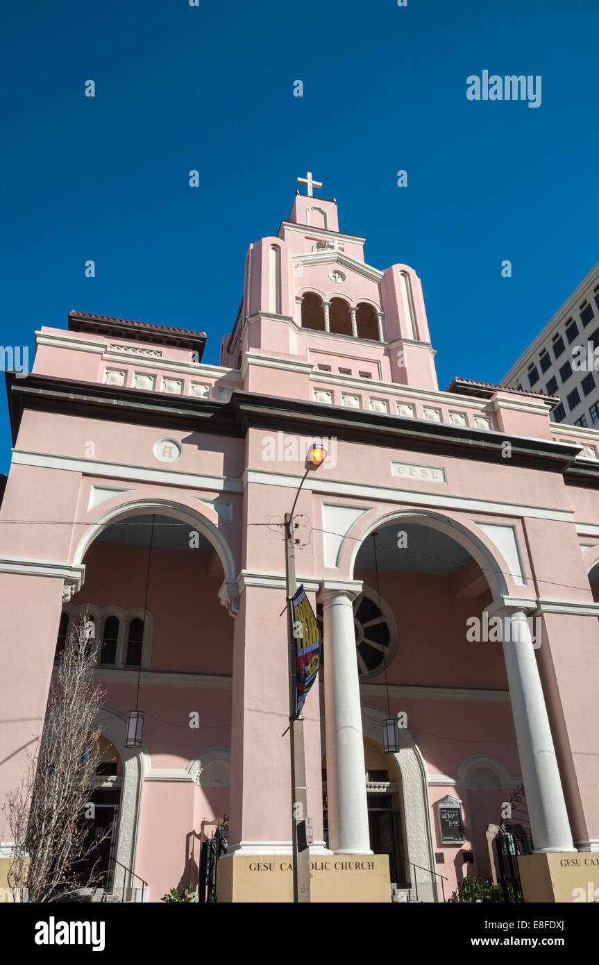 Historic Gesu catholic Church from 1896 in Miami, Florida, USA Stock ...