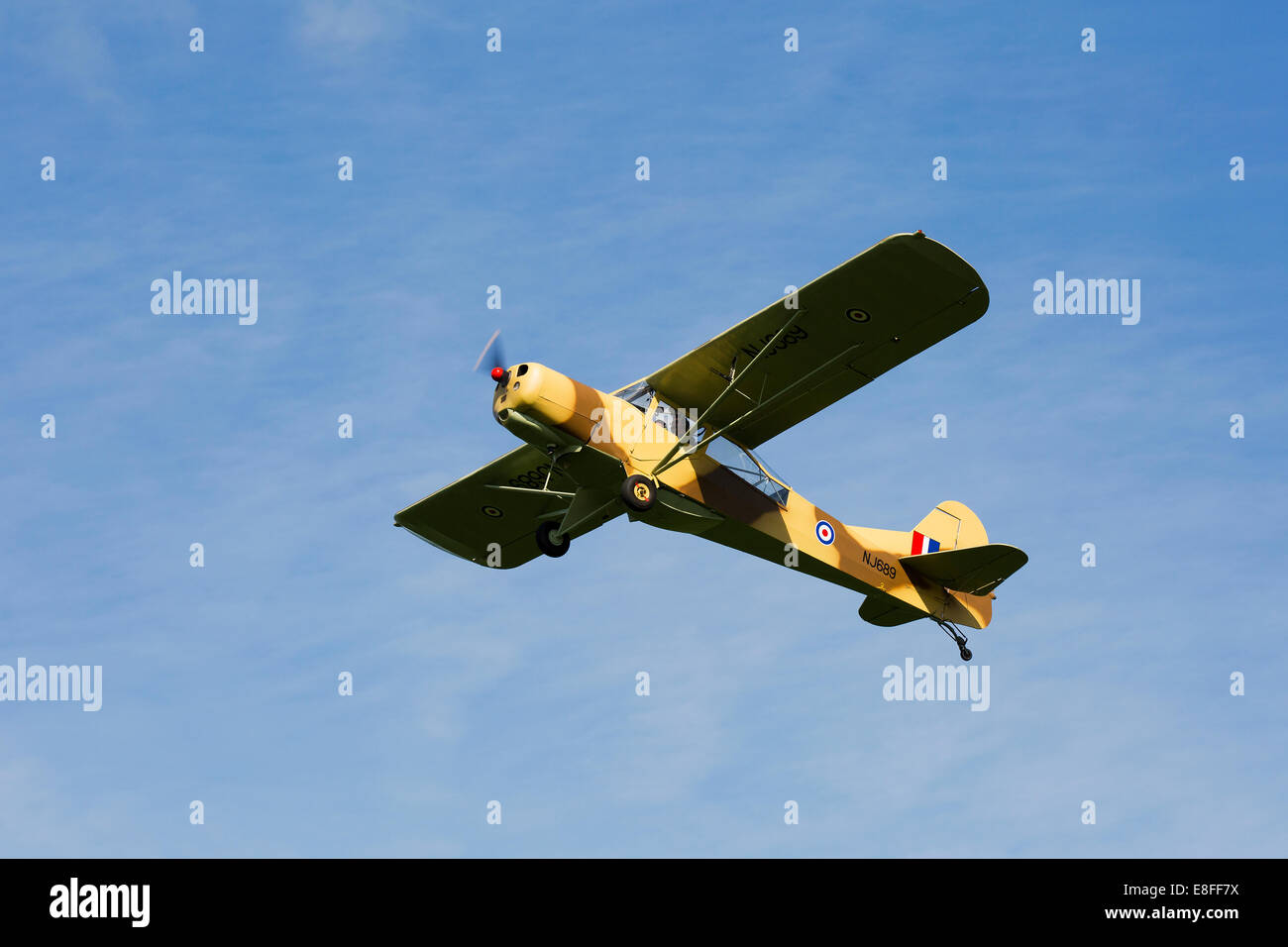 Auster 5-150 NL699 G-ALXZ in flight taking-off from Breighton Airfield ...