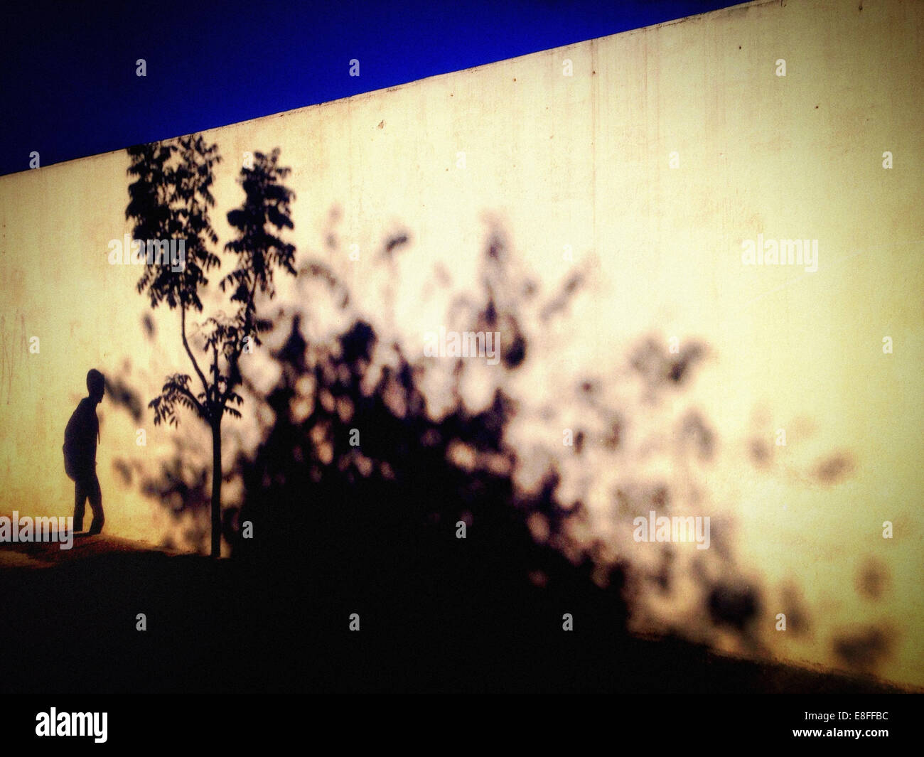 Brazil, Sao Paulo, Shadows on Wall Stock Photo - Alamy