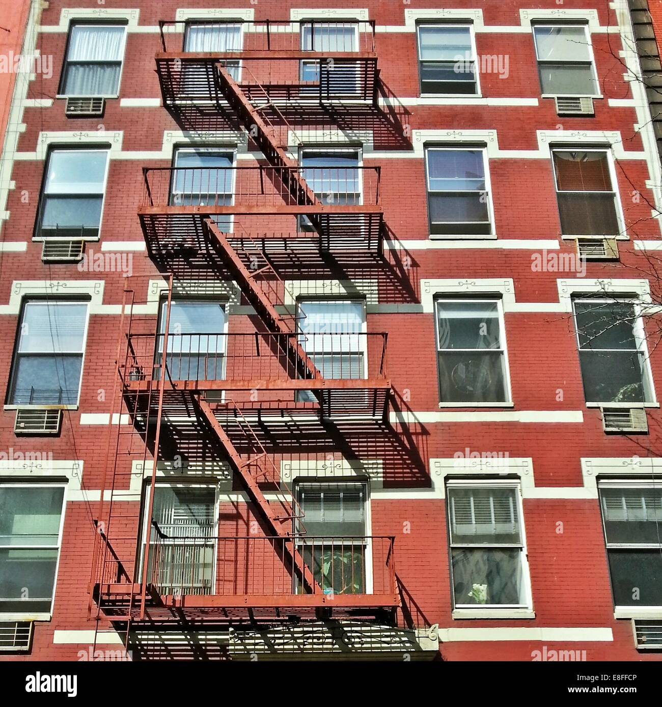 Fire escape on building Stock Photo - Alamy