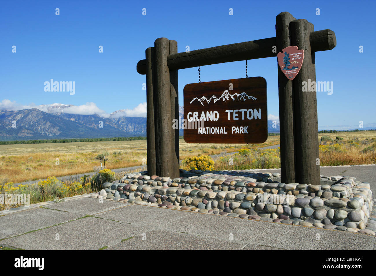 Grand Teton National Park Sign Stock Photos & Grand Teton National Park ...