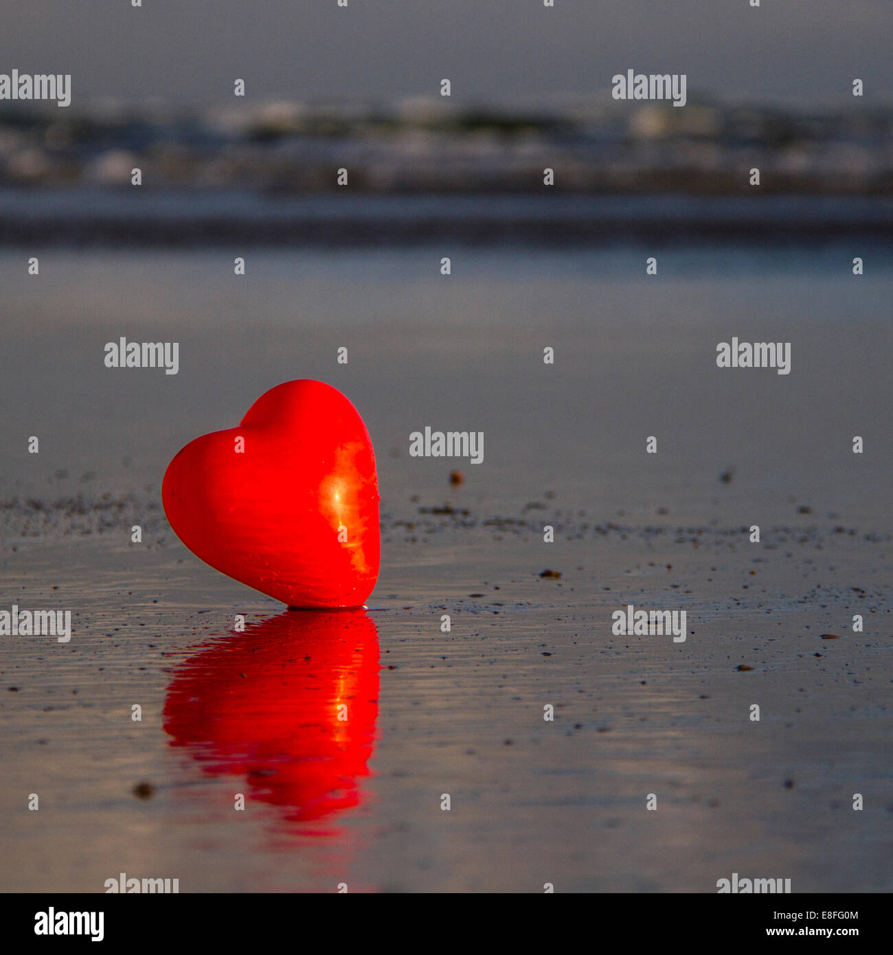 Red Heart on beach Stock Photo - Alamy
