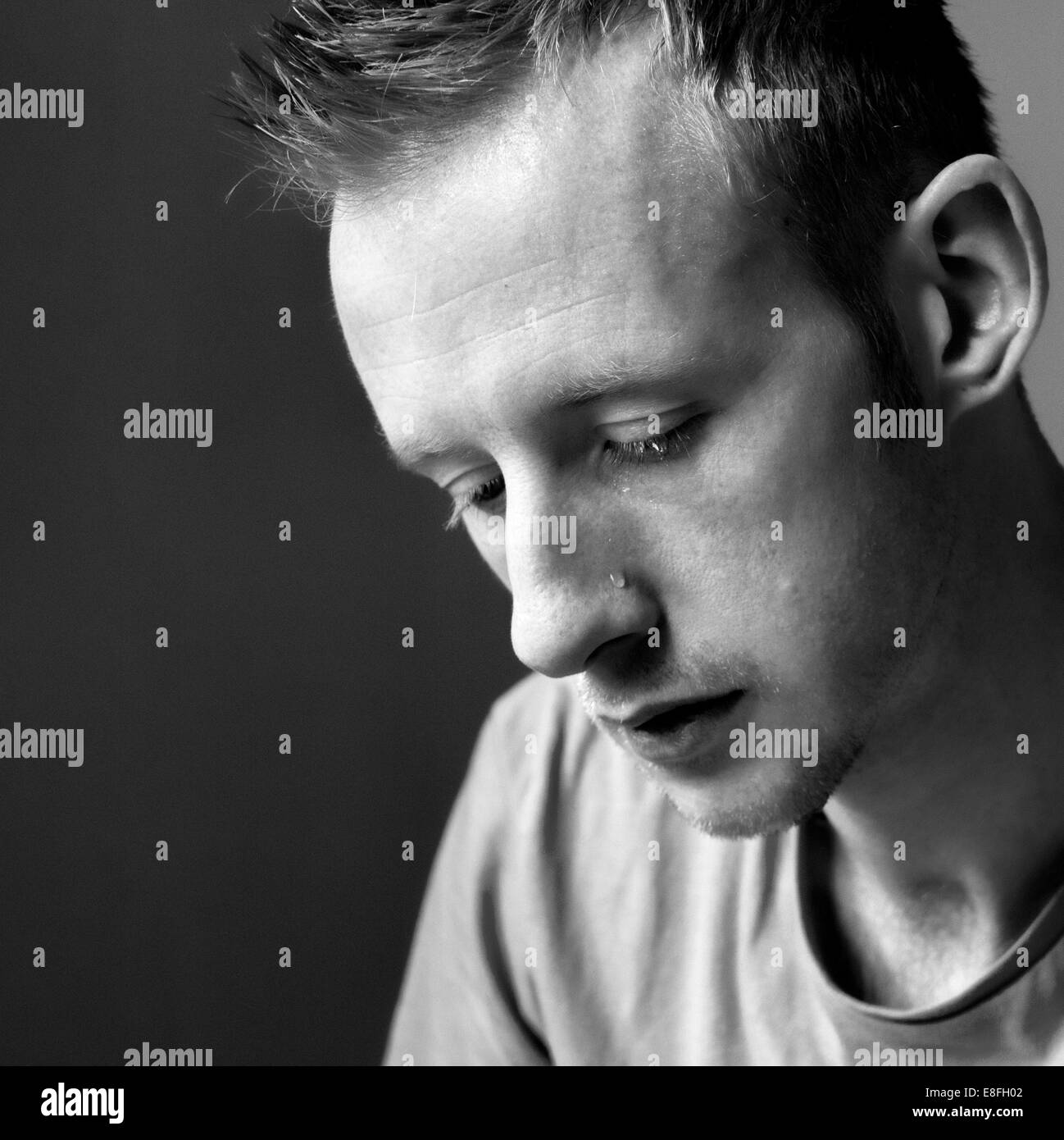 Portrait of man crying Stock Photo - Alamy