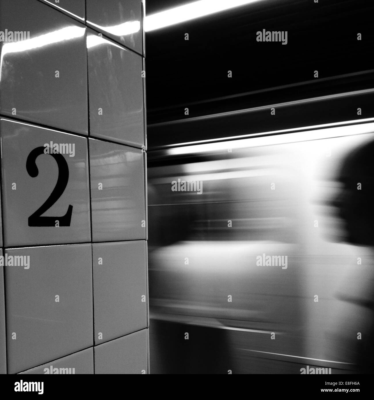 Sign subway Black and White Stock Photos & Images - Alamy