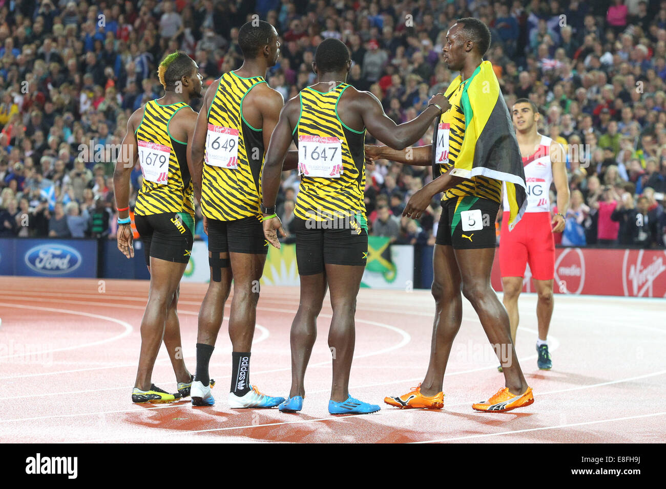 Jason Livermore, Kemar Bailey-Cole, Nickel Ashmeade and Usain Bolt (all ...