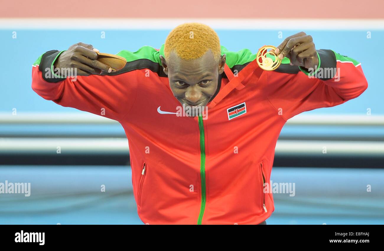 Caleb Mawangang Ndiku (KEN) Winner of the mens 5,000m gold. Athletics ...