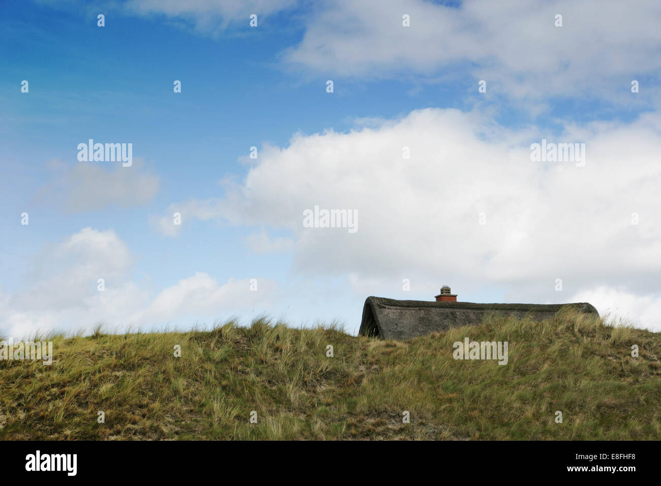 Summer house behind a sand dune, Fanoe, Denmark Stock Photo - Alamy