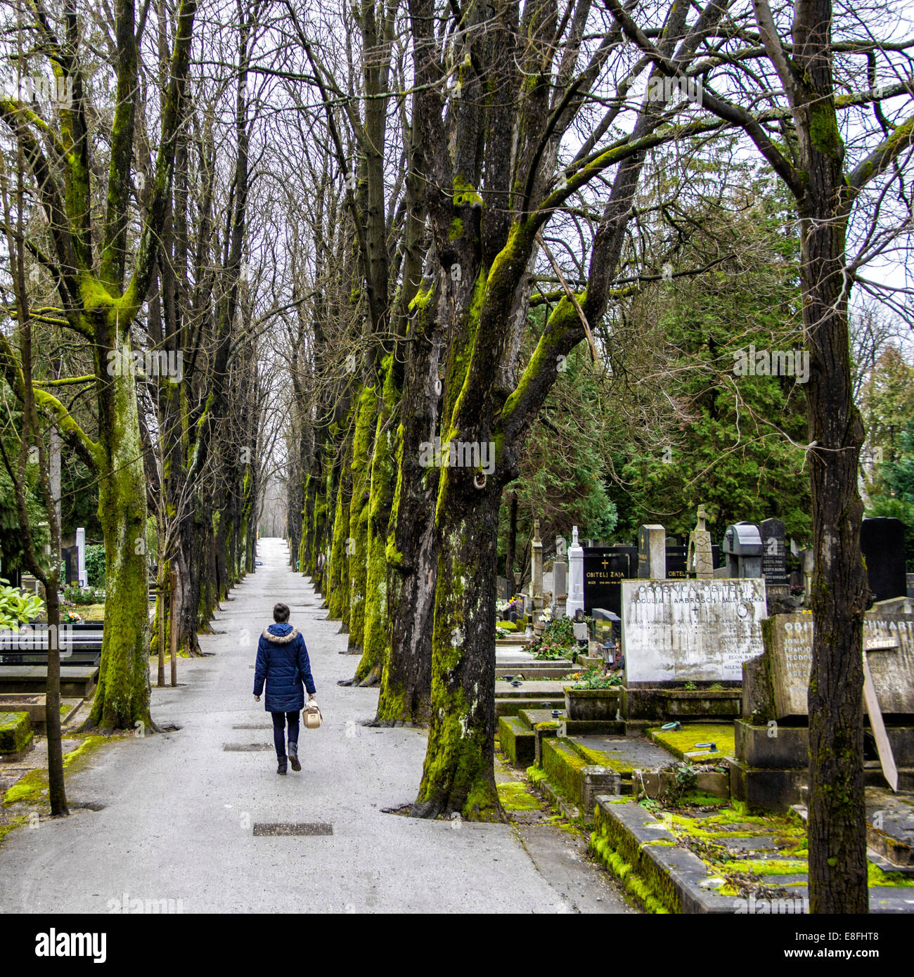 Walking through cemetery hi-res stock photography and images - Alamy