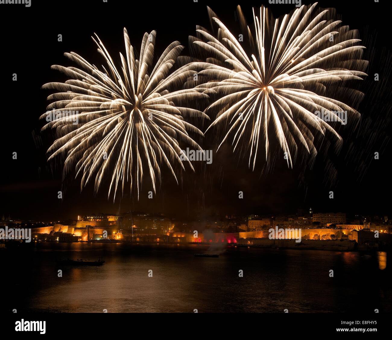 Malta, La Valetta, Firework festival with city view Stock Photo - Alamy