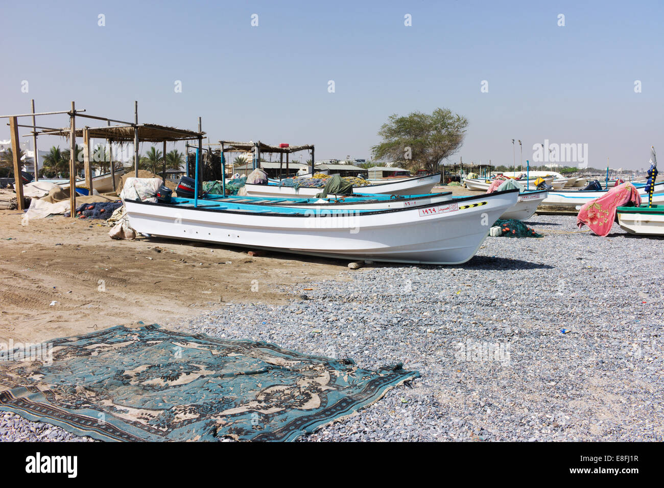 Oman, Muscat, Fishing boats Stock Photo - Alamy