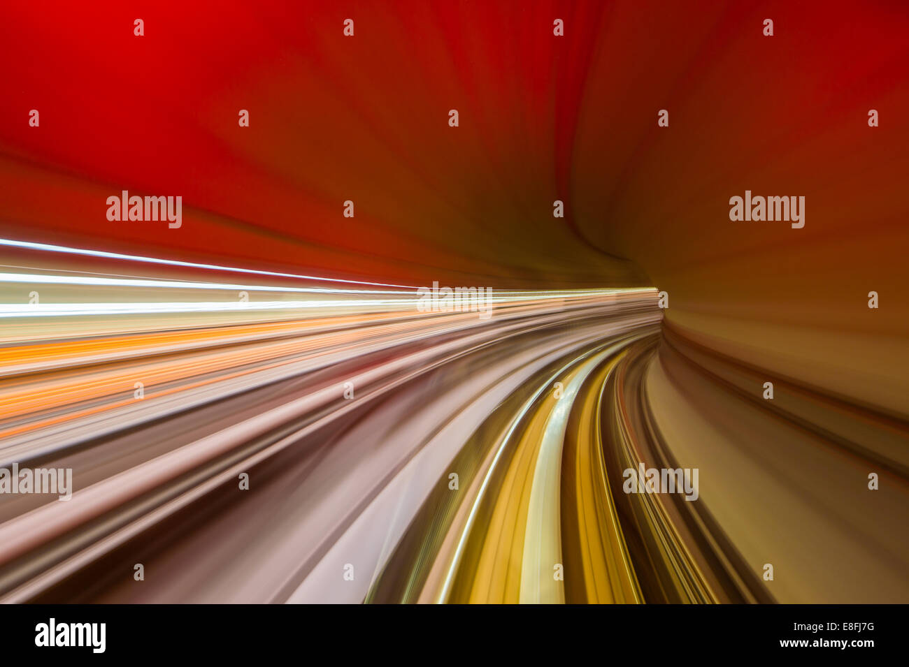 Train moving through railway tunnel Stock Photo - Alamy