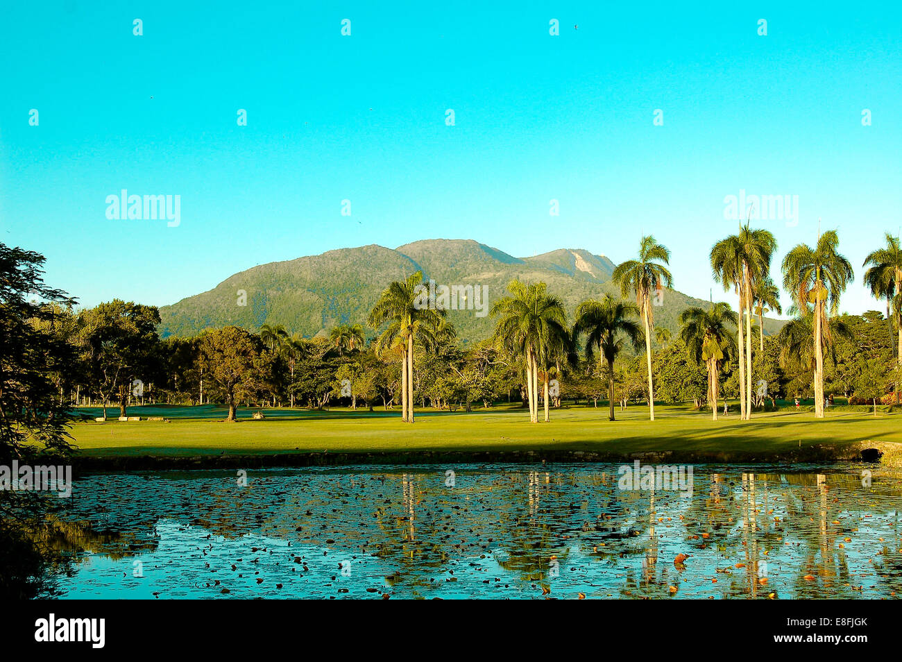 Dominican republic, Puerto Plata, View of Mont Isabela de Torres Stock ...