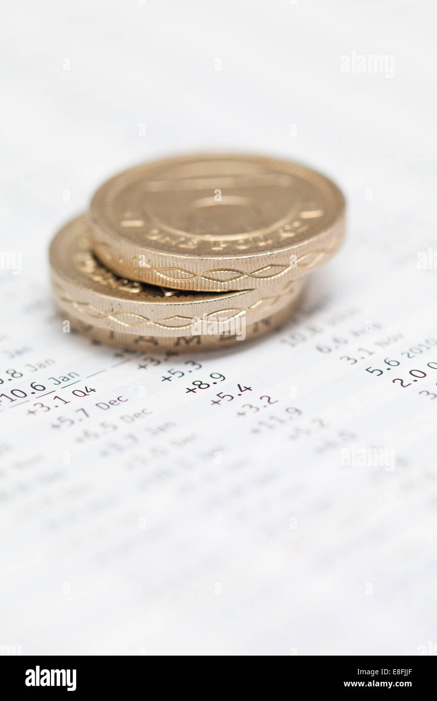 Three pound coins hi-res stock photography and images - Alamy