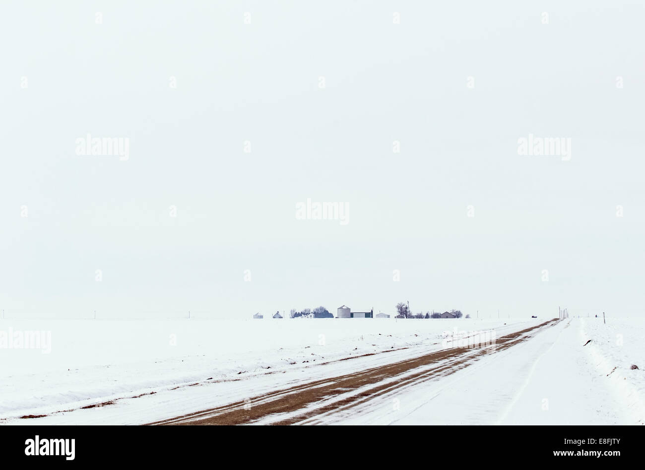 USA, Illinois, Iroquois County, Gilman, Rural winter landscape Stock ...