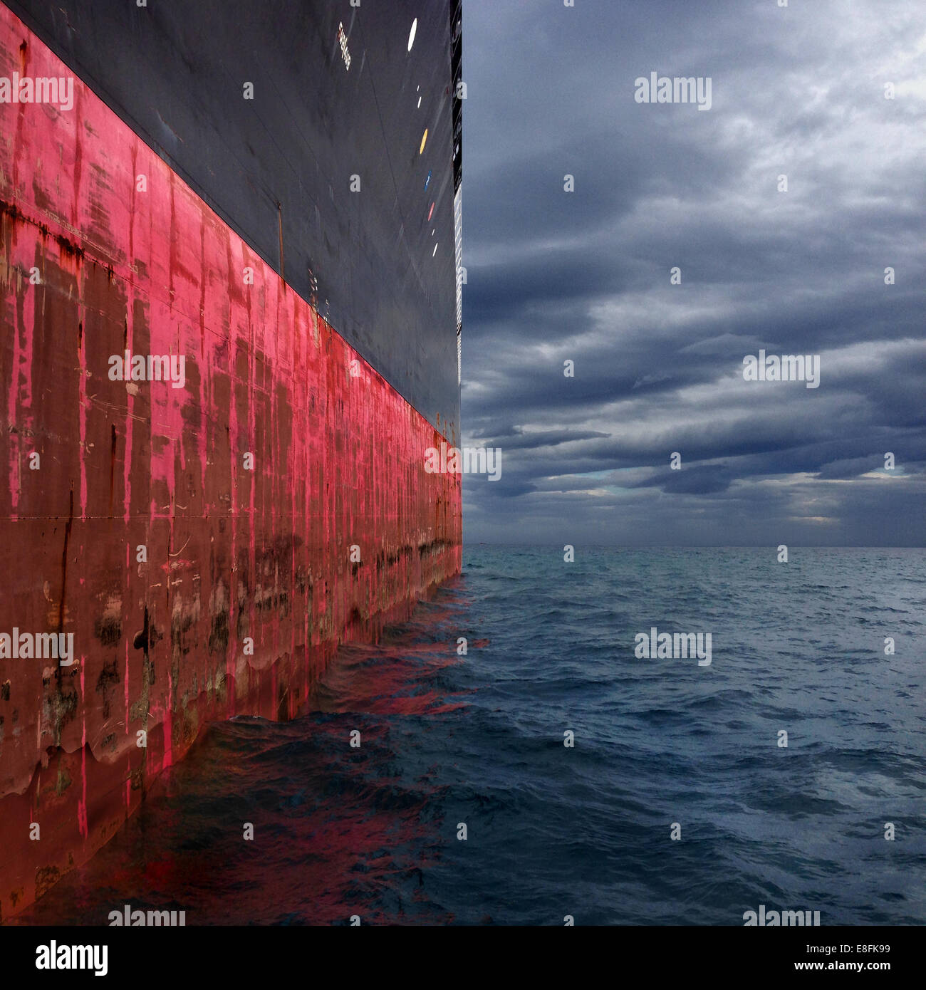 Close up of the side of an oil tanker at sea hi-res stock photography ...
