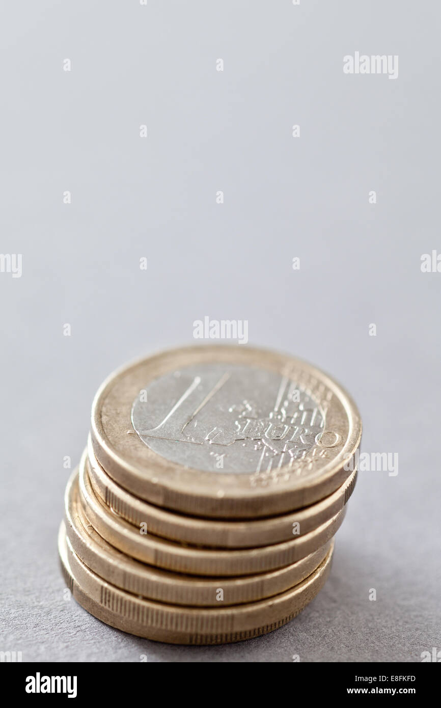 Stack of Euro Coins Stock Photo - Alamy