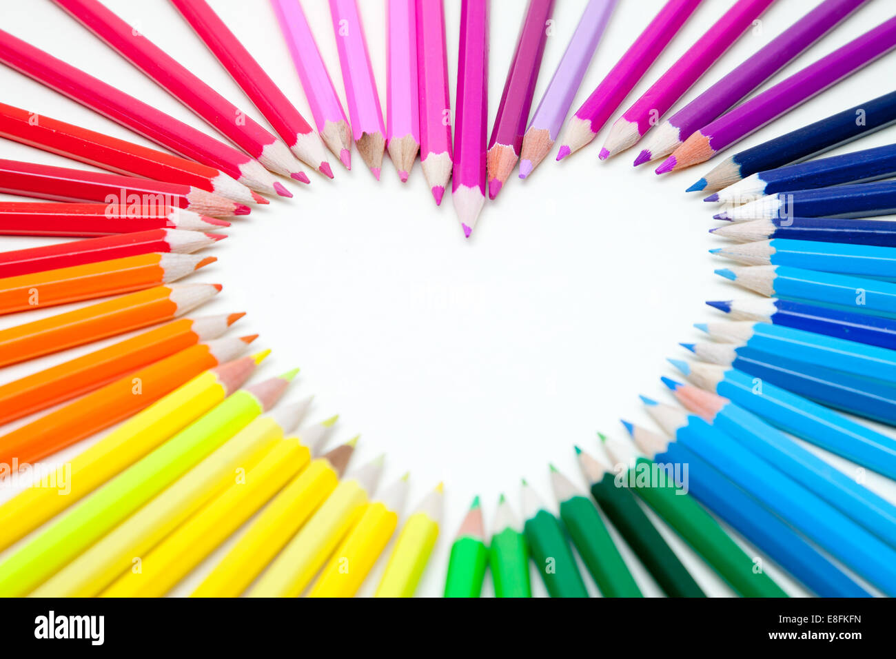 Rainbow Colored Pencils Heart