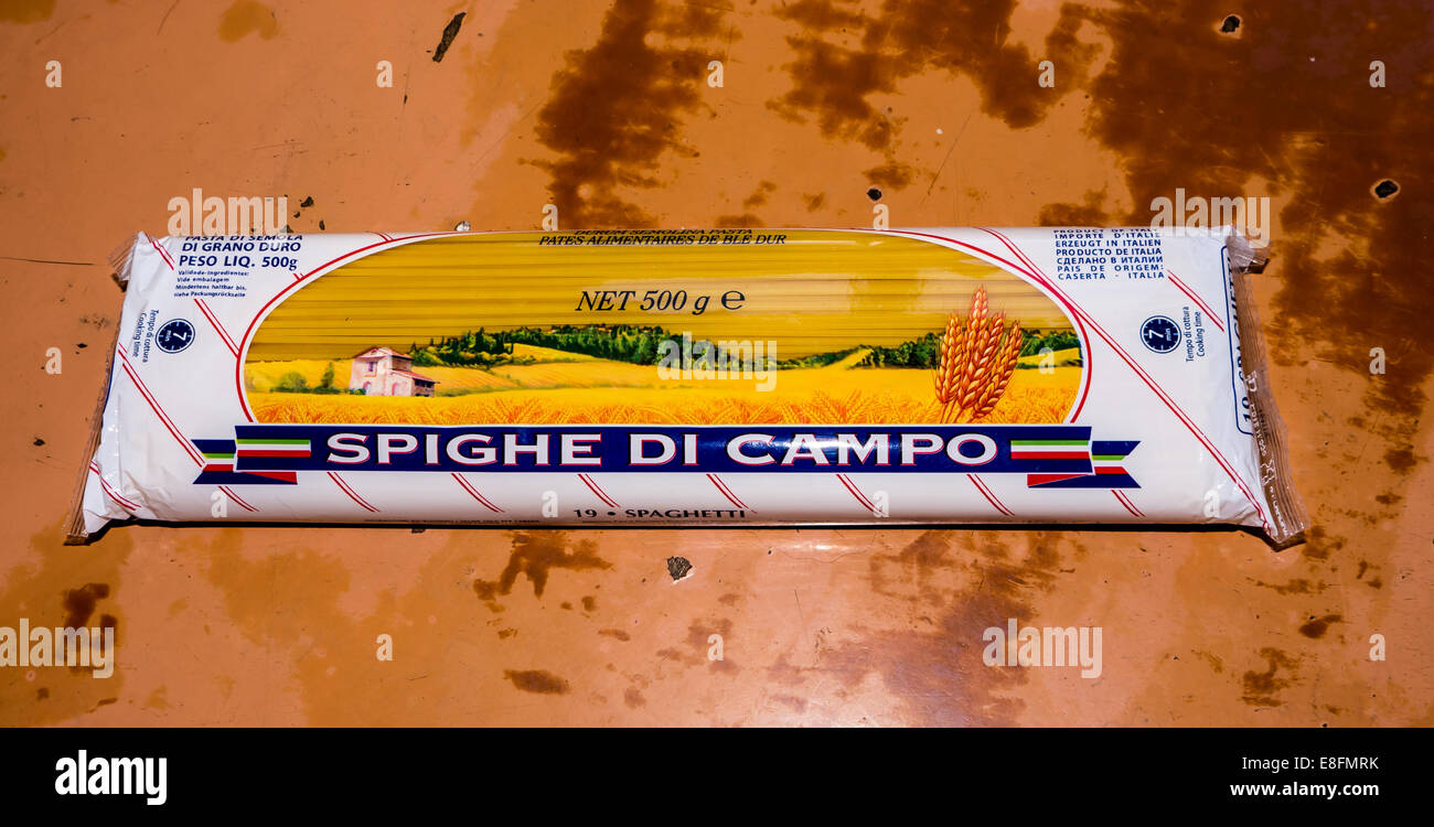 GOMEL, BELARUS - AUGUST 22, 2014: Pasta Spighe Di Campo. Spighe Di ...