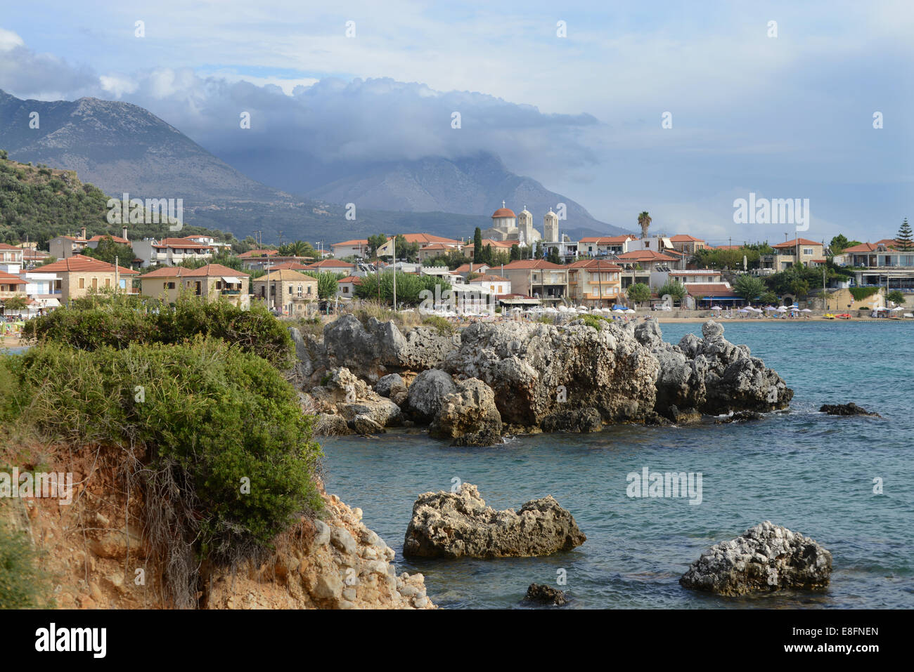 The atrractive seaside resort of STOUPA, GREECE Stock Photo - Alamy