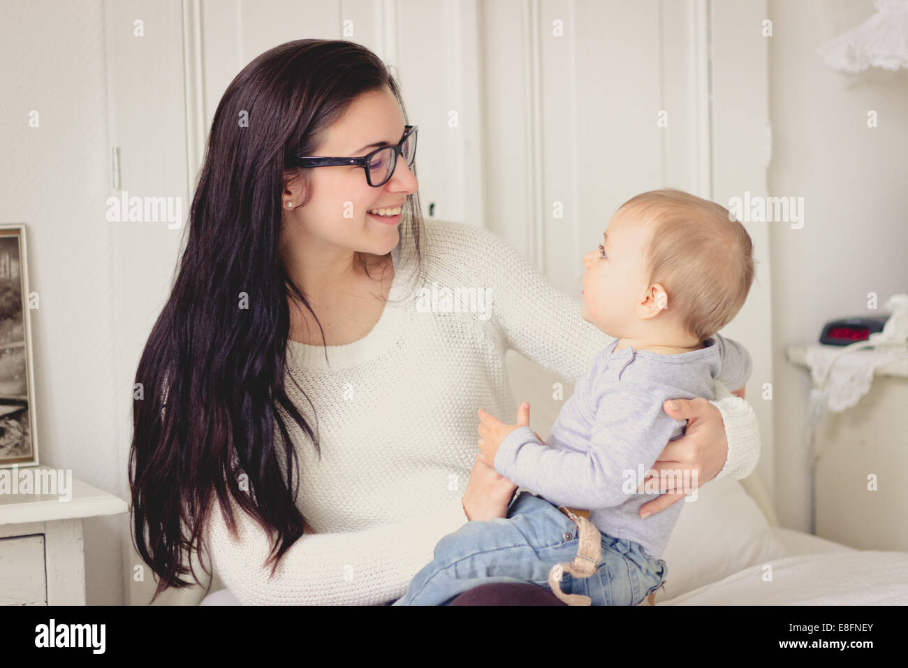 Netherlands, Mother and her baby boy Stock Photo - Alamy