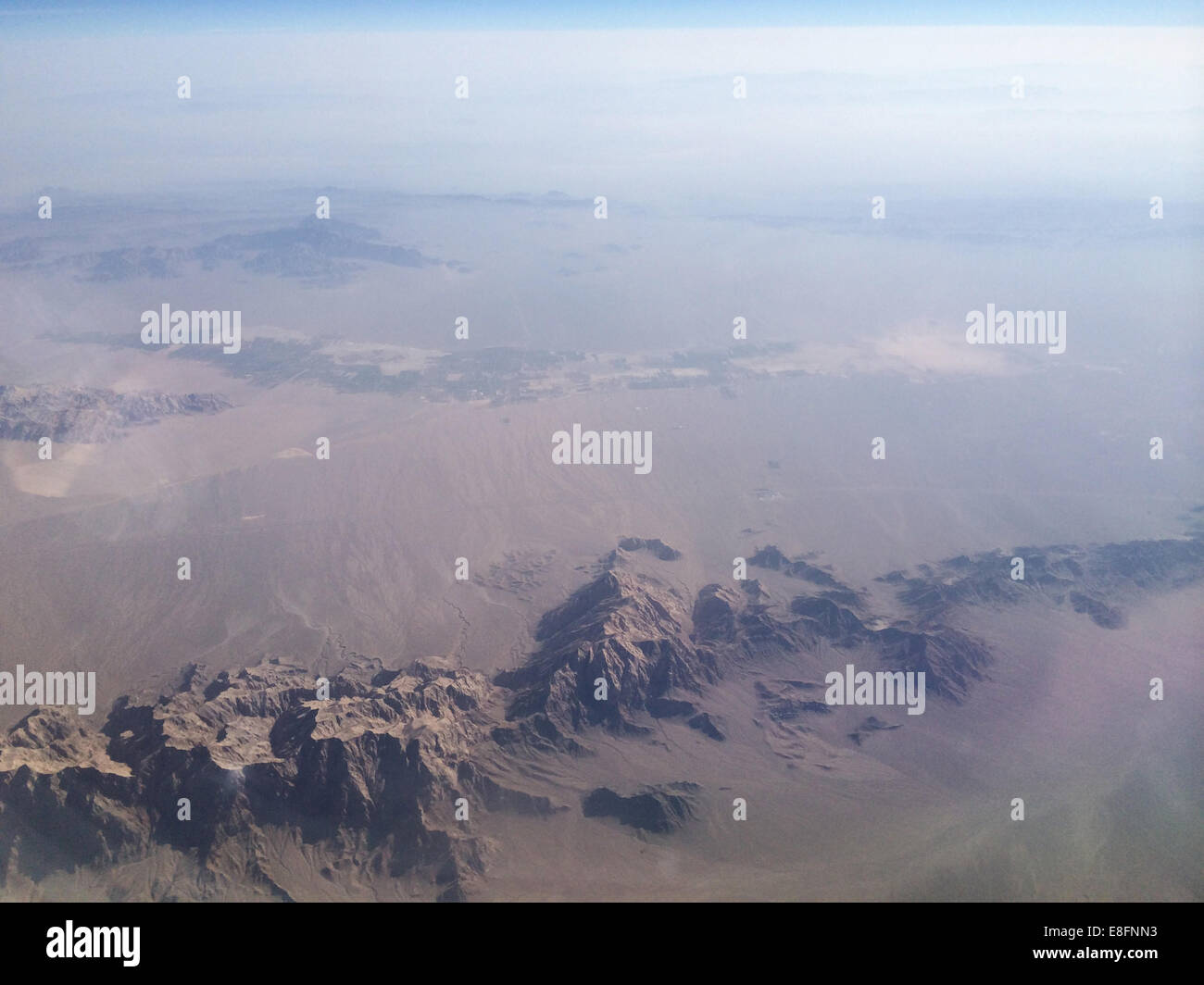 Iran, Mountain range from above Stock Photo - Alamy