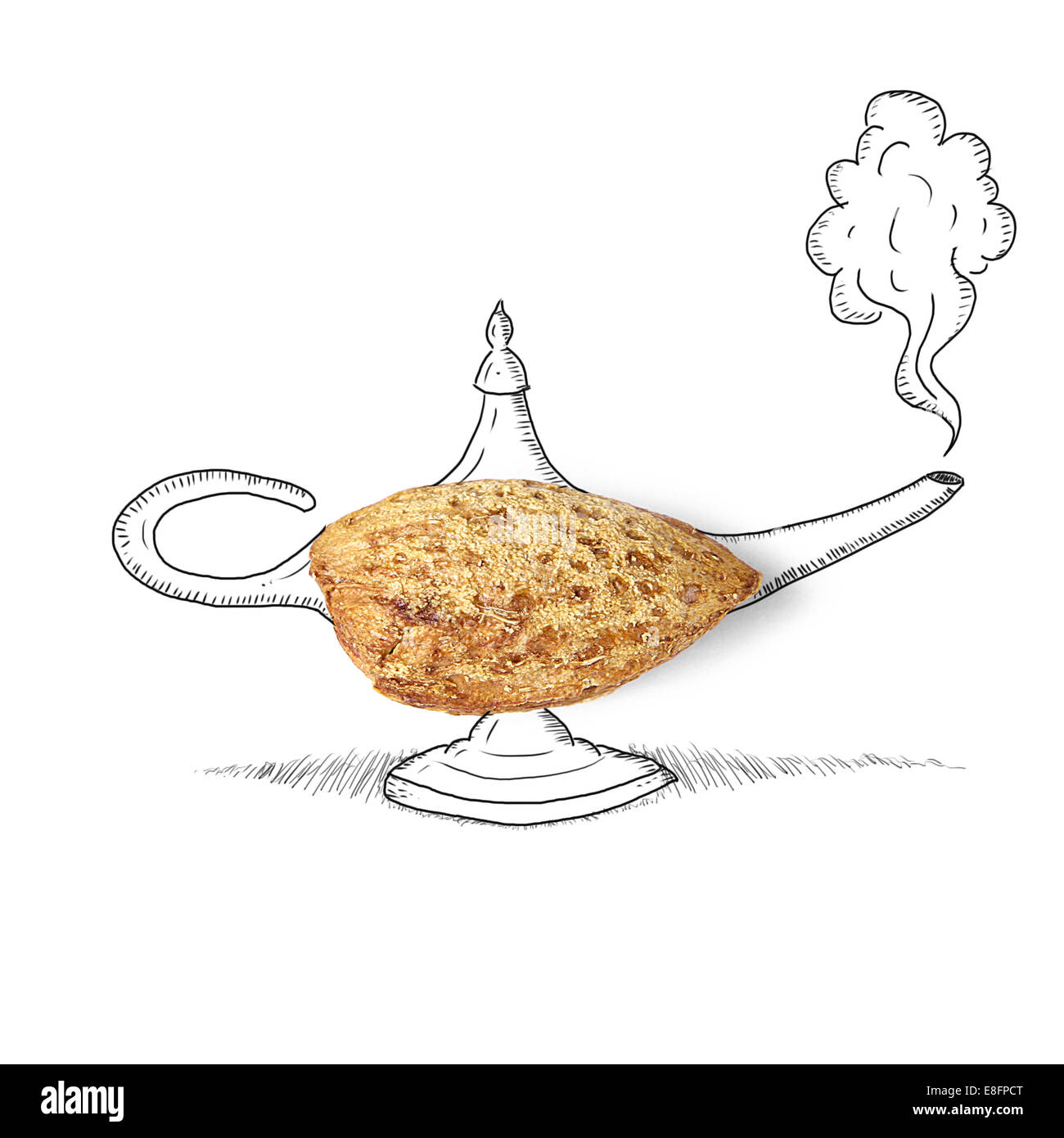 Genie coming out magic lamp Cut Out Stock Images & Pictures - Alamy