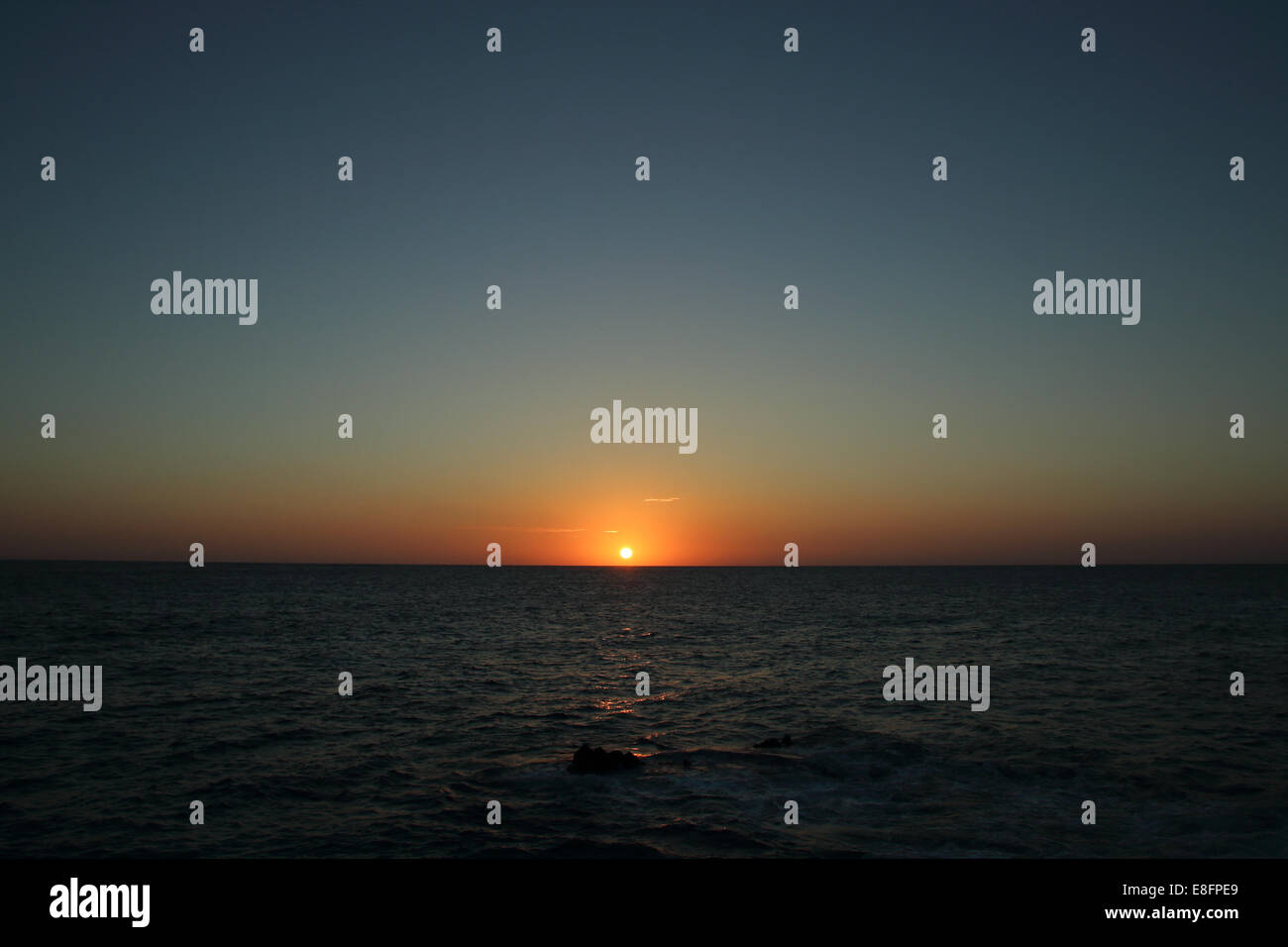 Sunset over ocean, Japan Stock Photo - Alamy