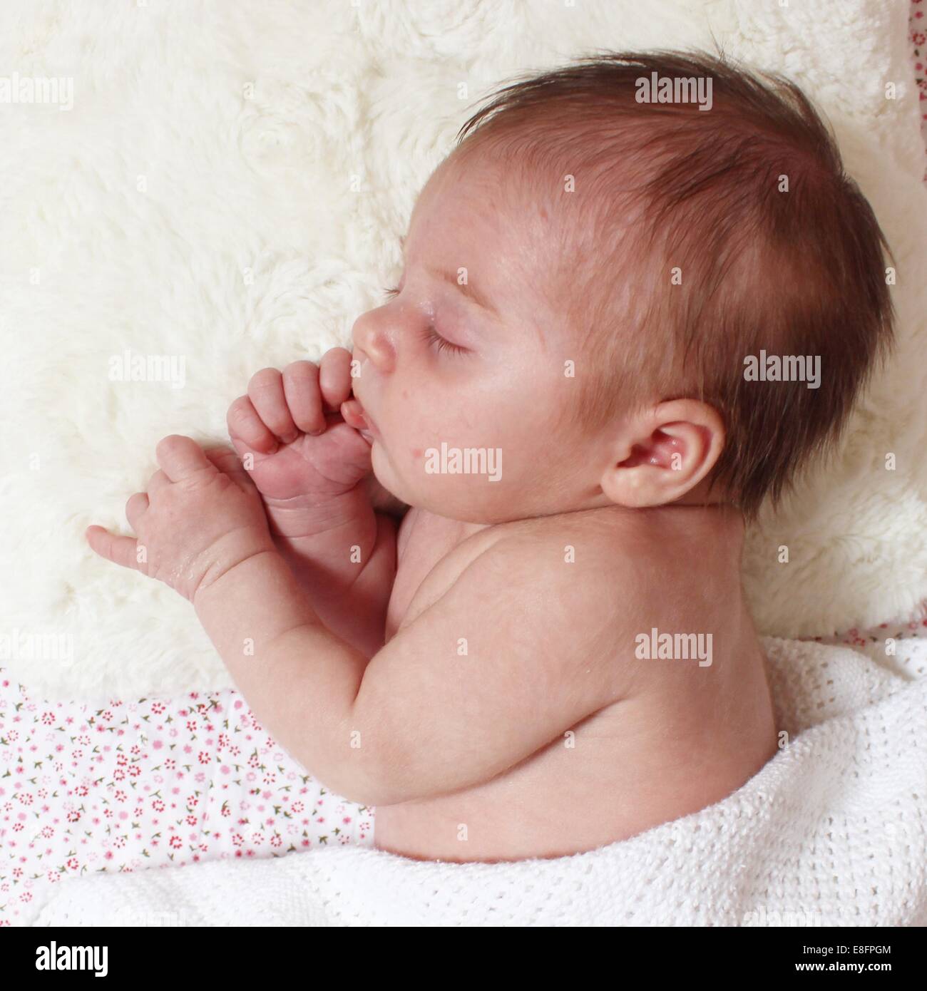 Baby girl sleeping Stock Photo - Alamy
