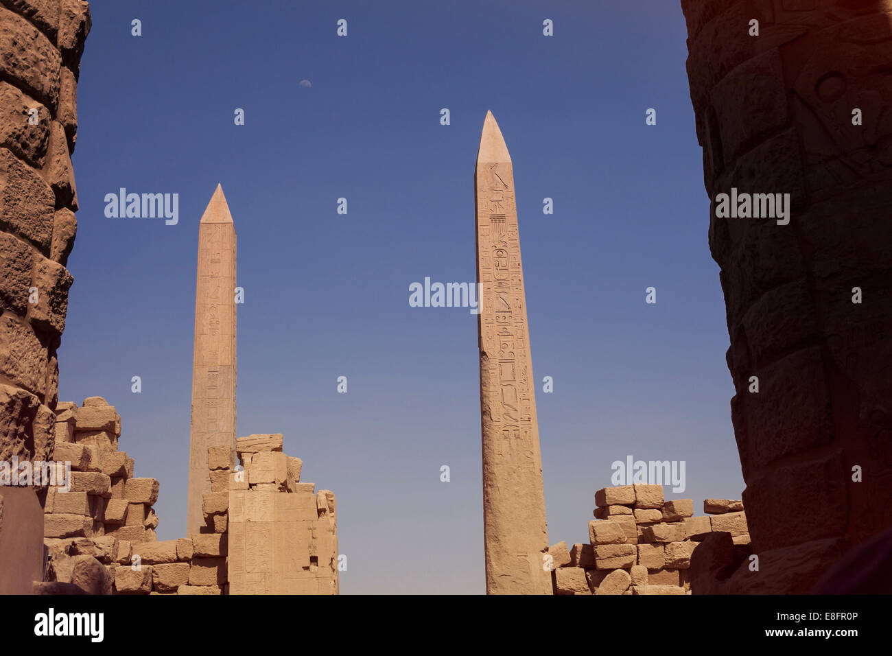 Egypt, Obelisks and ruins Stock Photo - Alamy