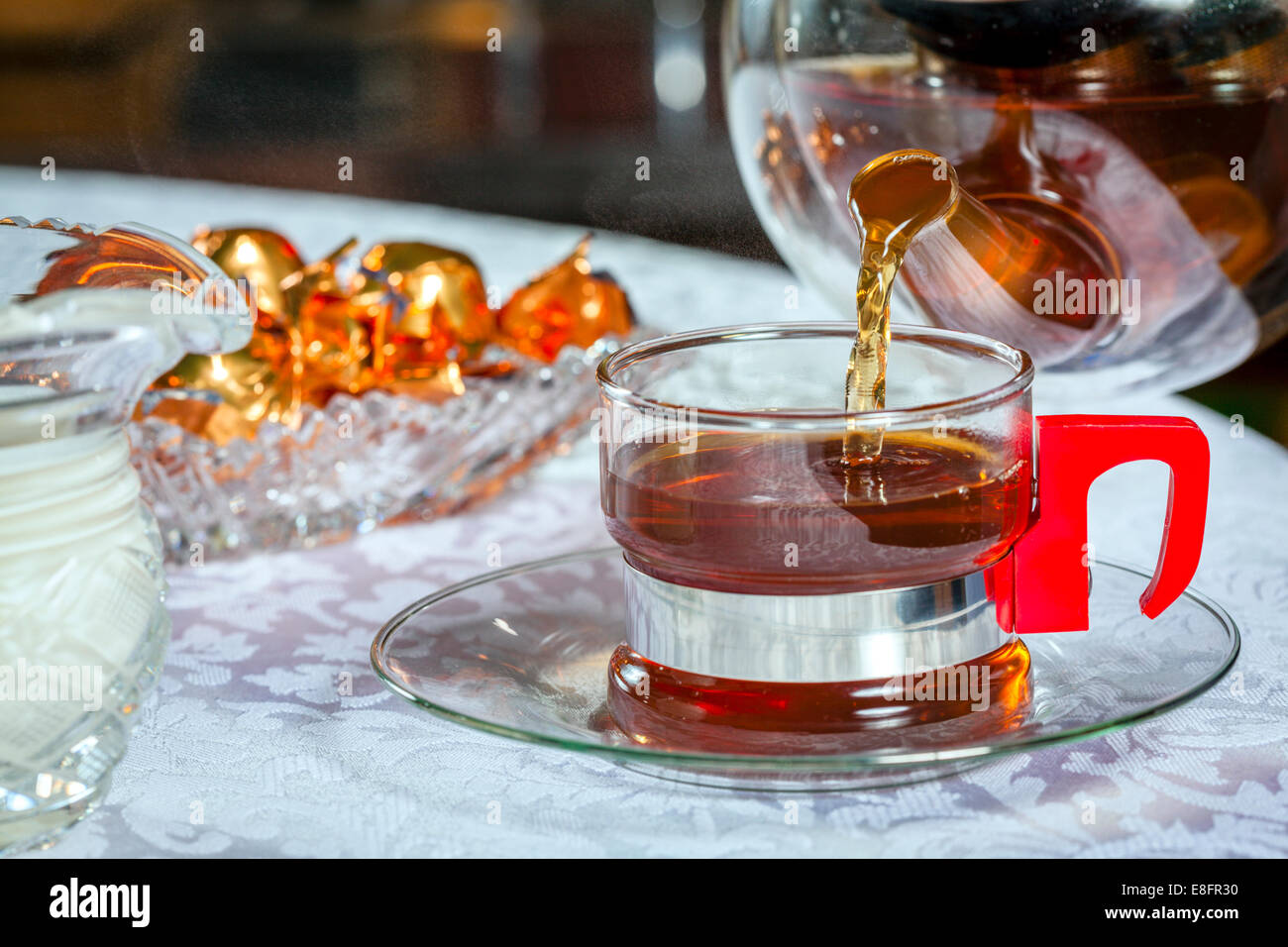 Pouring milk tea hi-res stock photography and images - Alamy