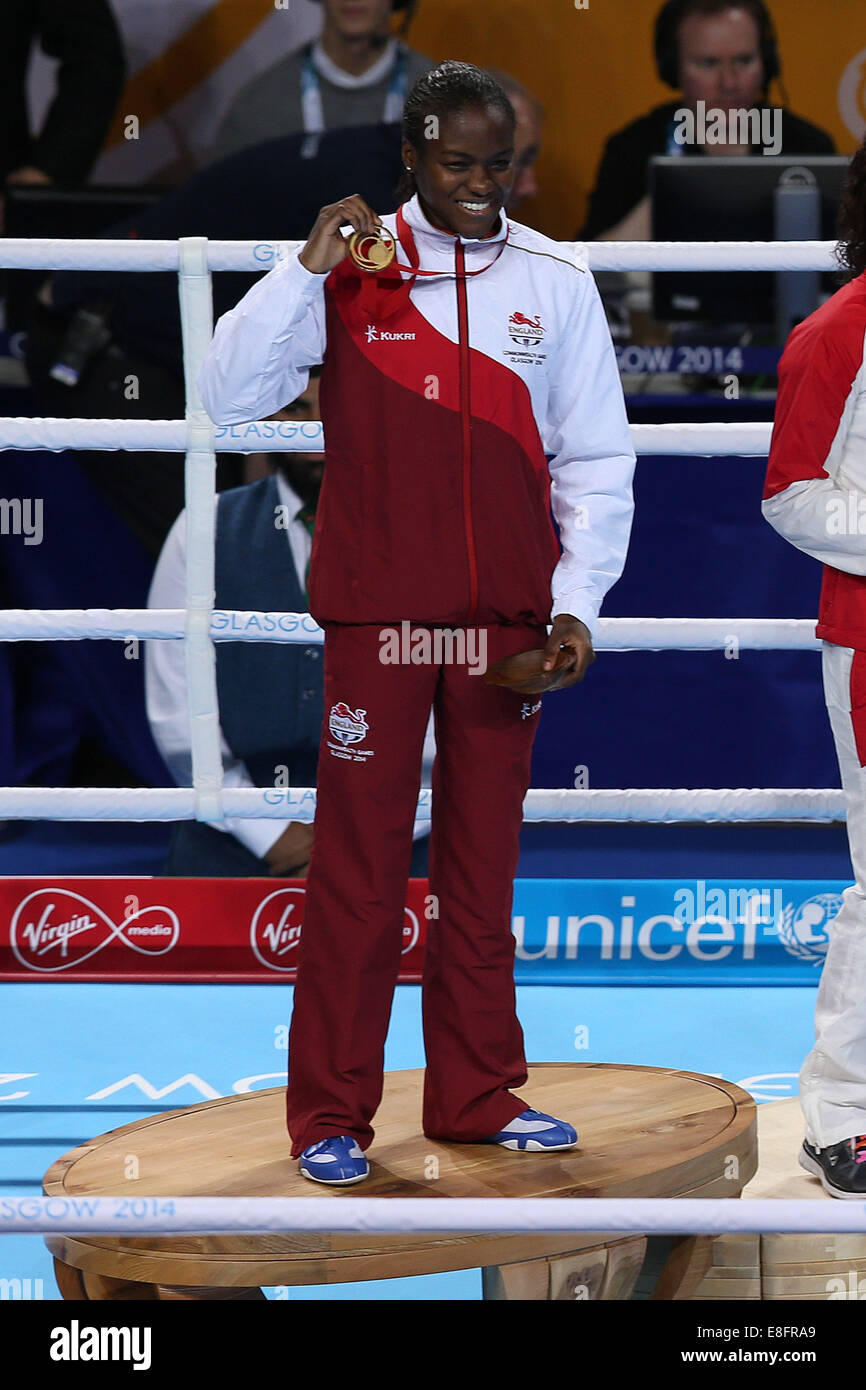 England womens boxing 48 51kg sse hydro glasgow glasgow2014 celebrates ...