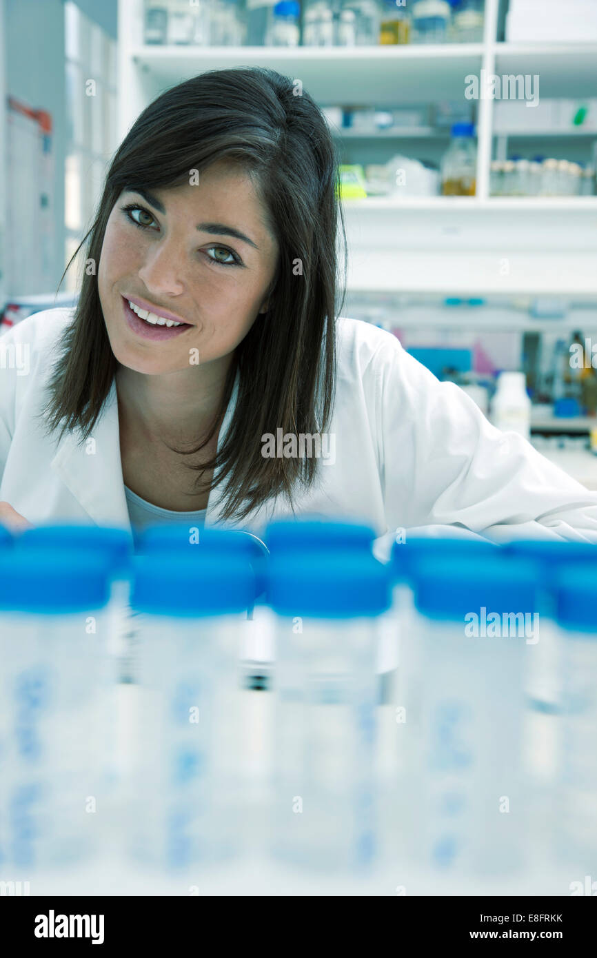 Portrait of a smiling technician in a laboratory Stock Photo - Alamy