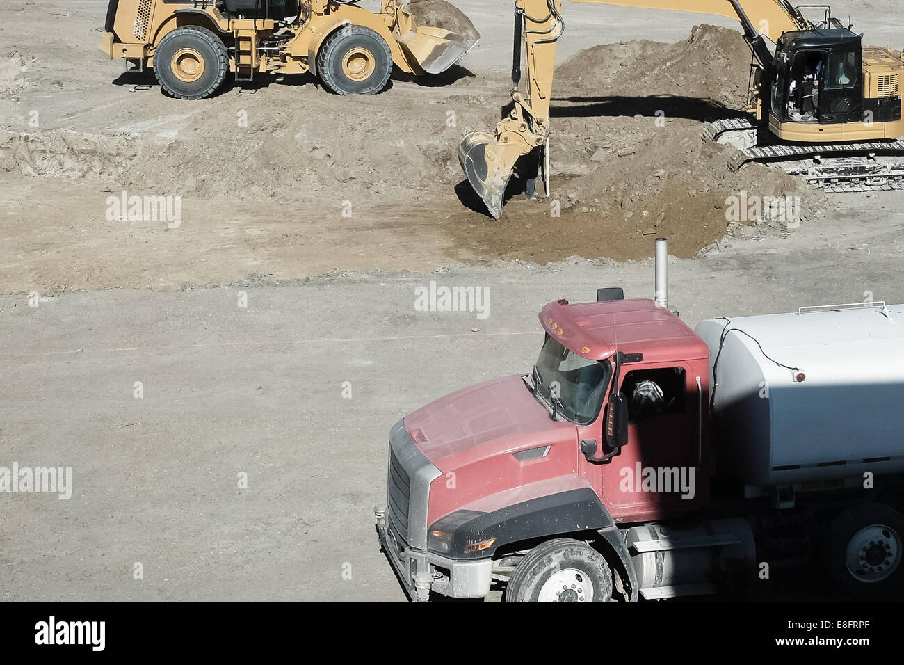 Construction equipment at construction site Stock Photo - Alamy