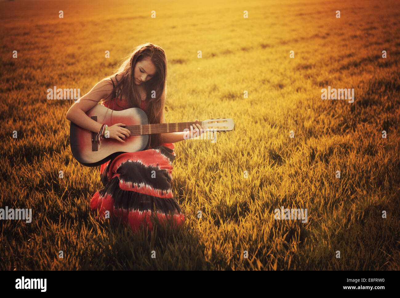 Girl Playing Guitar Photography
