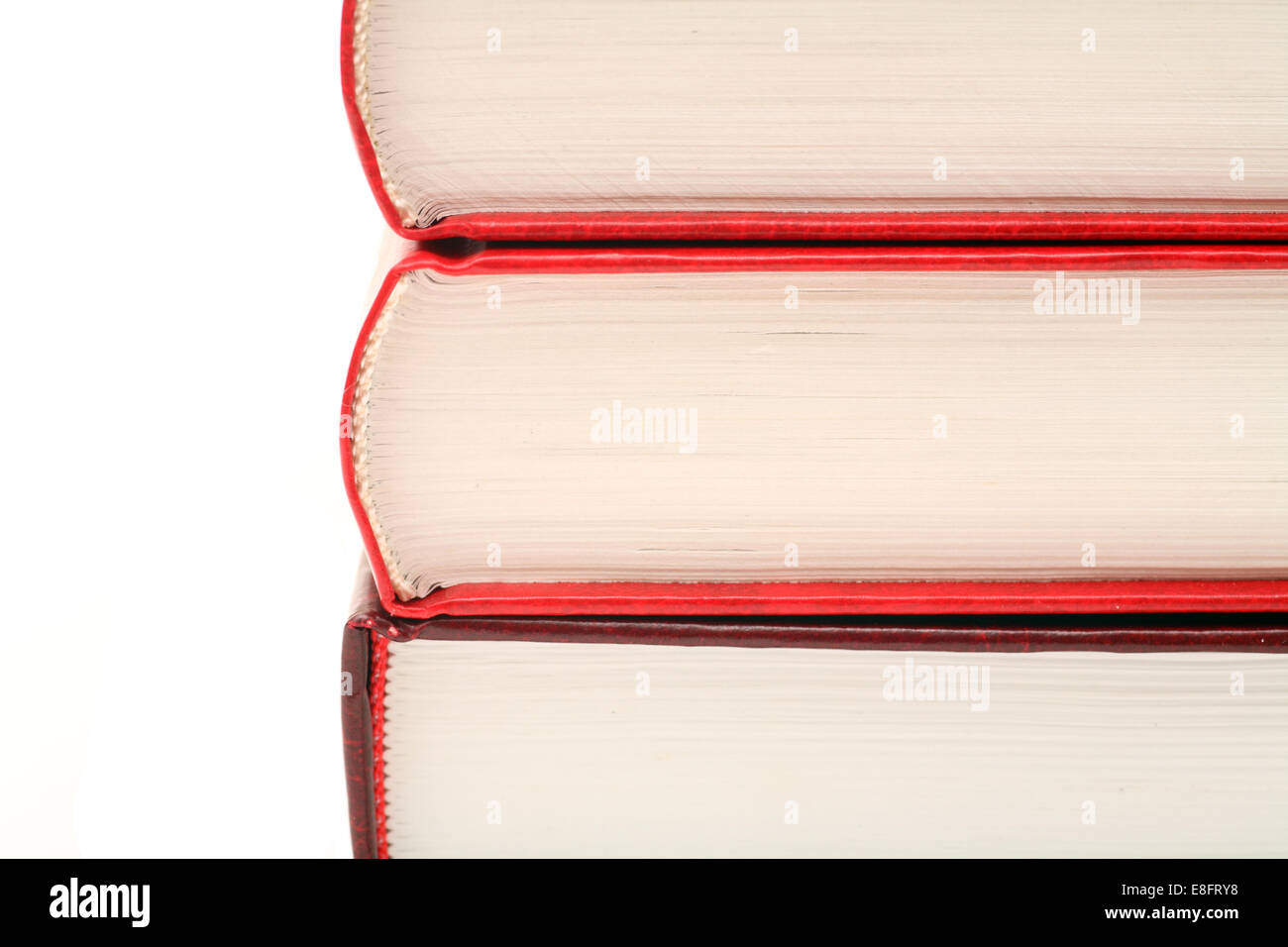 Three books against white Background. Close-up Stock Photo - Alamy