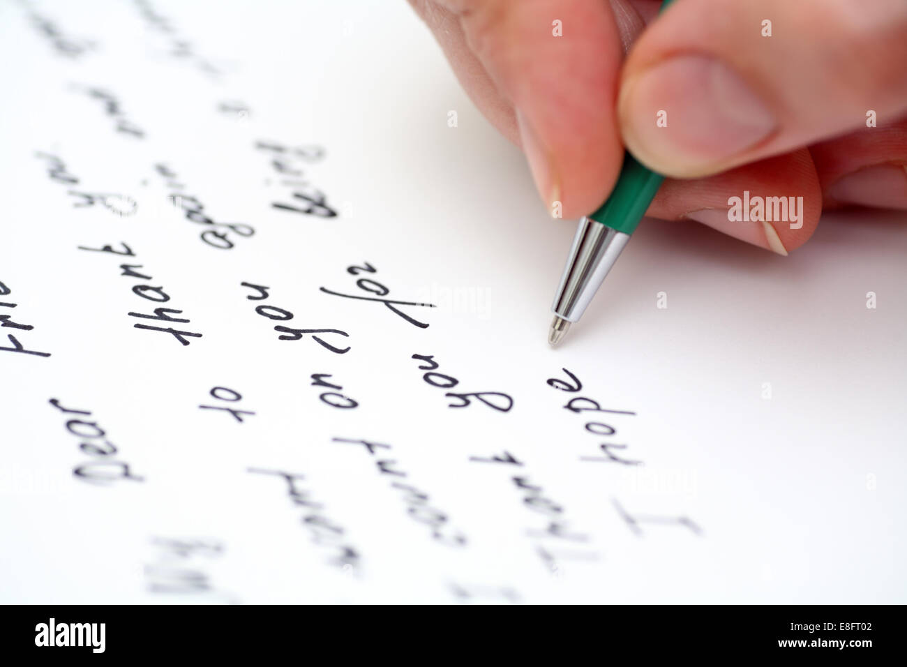 Writing letter to a friend Stock Photo - Alamy