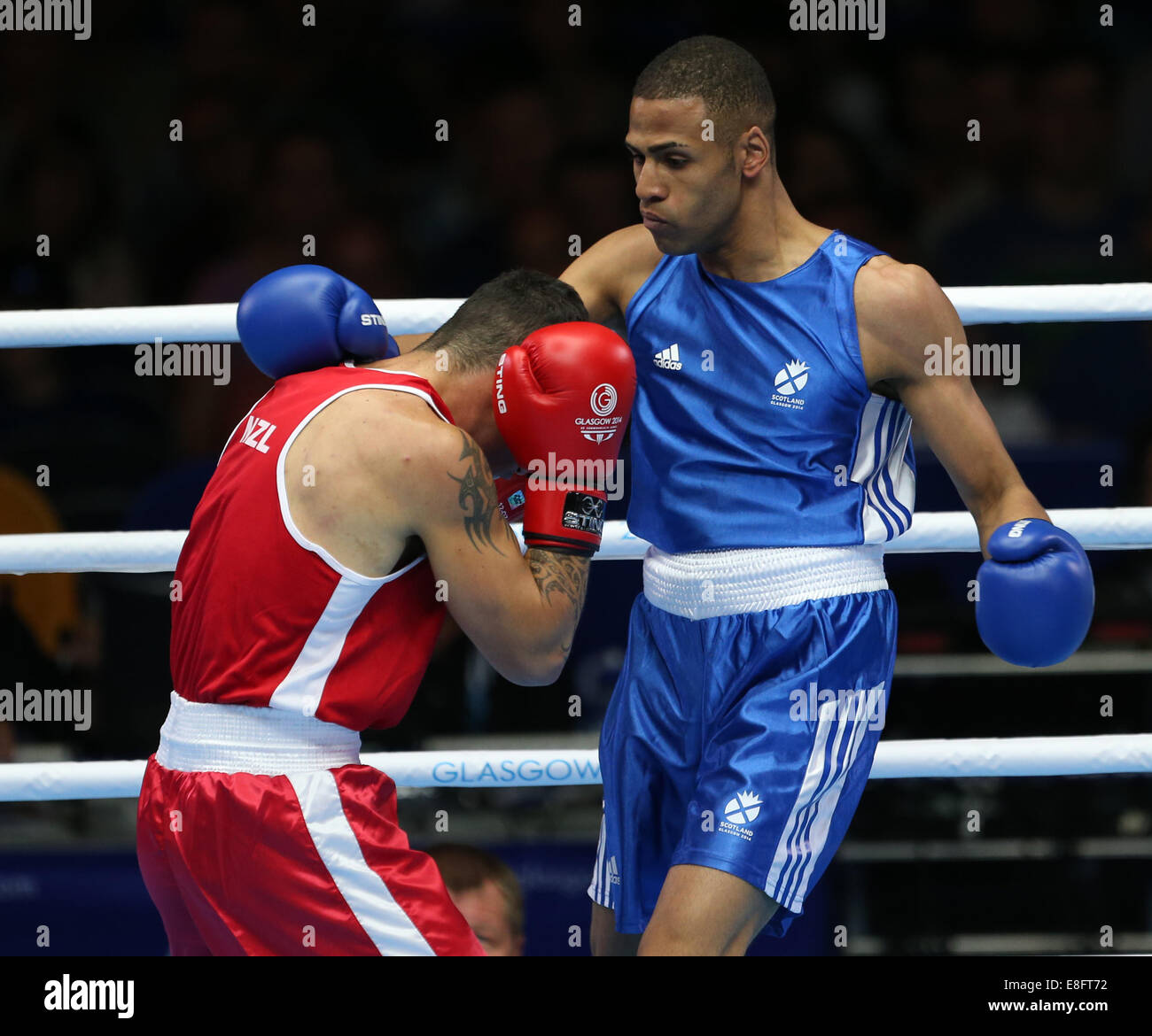 Bowyn Morgan (NZL) (Red) beats Lewis Benson (SCO) (Blue) - Boxing 69kg ...