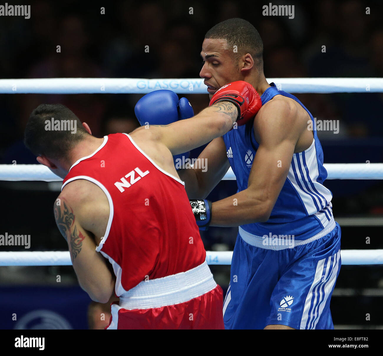 Bowyn Morgan (NZL) (Red) beats Lewis Benson (SCO) (Blue) - Boxing 69kg ...