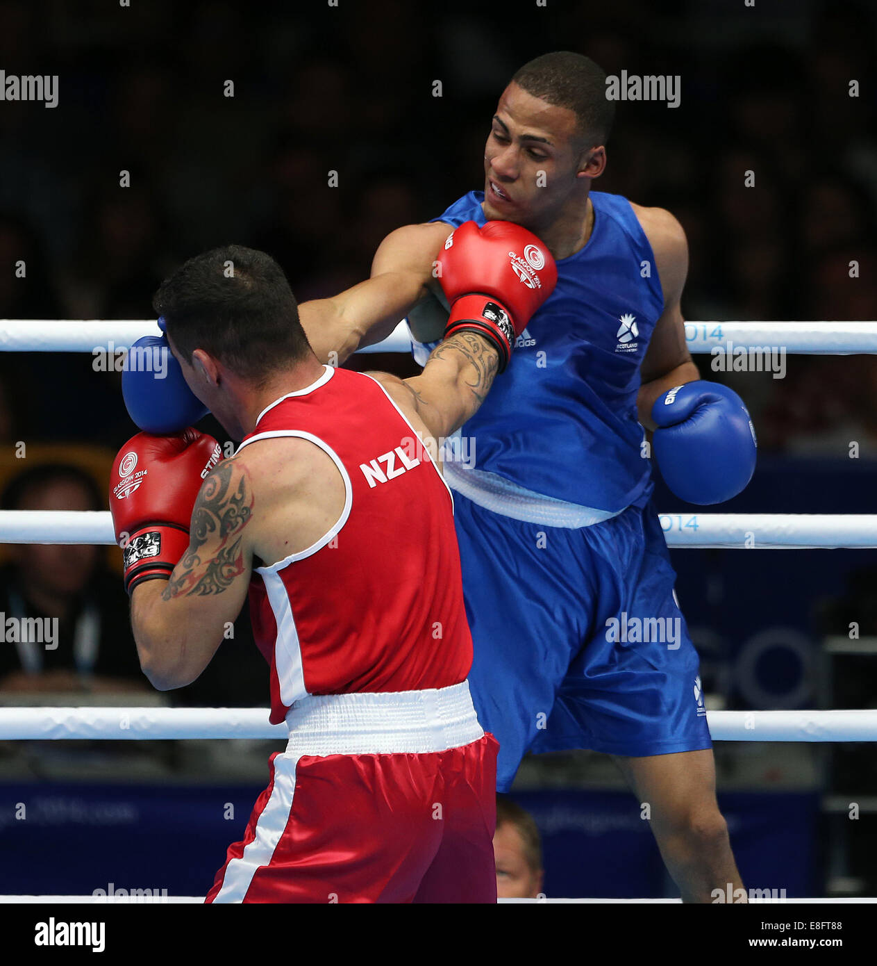 Bowyn Morgan (NZL) (Red) beats Lewis Benson (SCO) (Blue) - Boxing 69kg ...