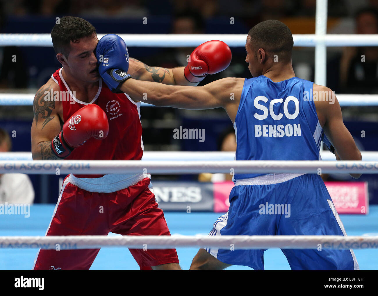 Bowyn Morgan (NZL) (Red) beats Lewis Benson (SCO) (Blue) - Boxing 69kg ...