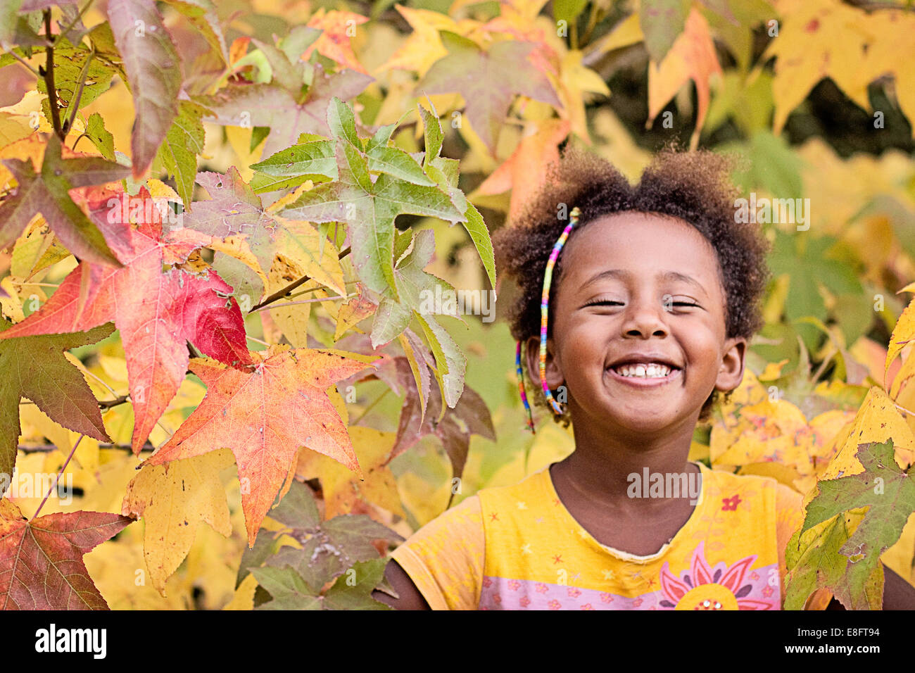 Portrait of a smiling girl Stock Photo - Alamy