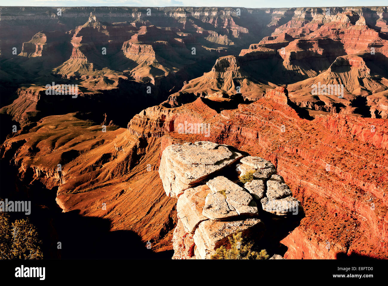 USA, Arizona, Coconino County, Grand Canyon, Elevated view of canyon ...