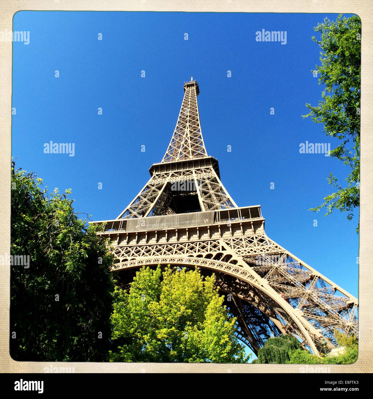 France, Paris, Low angle view of Eiffel Tower Stock Photo - Alamy
