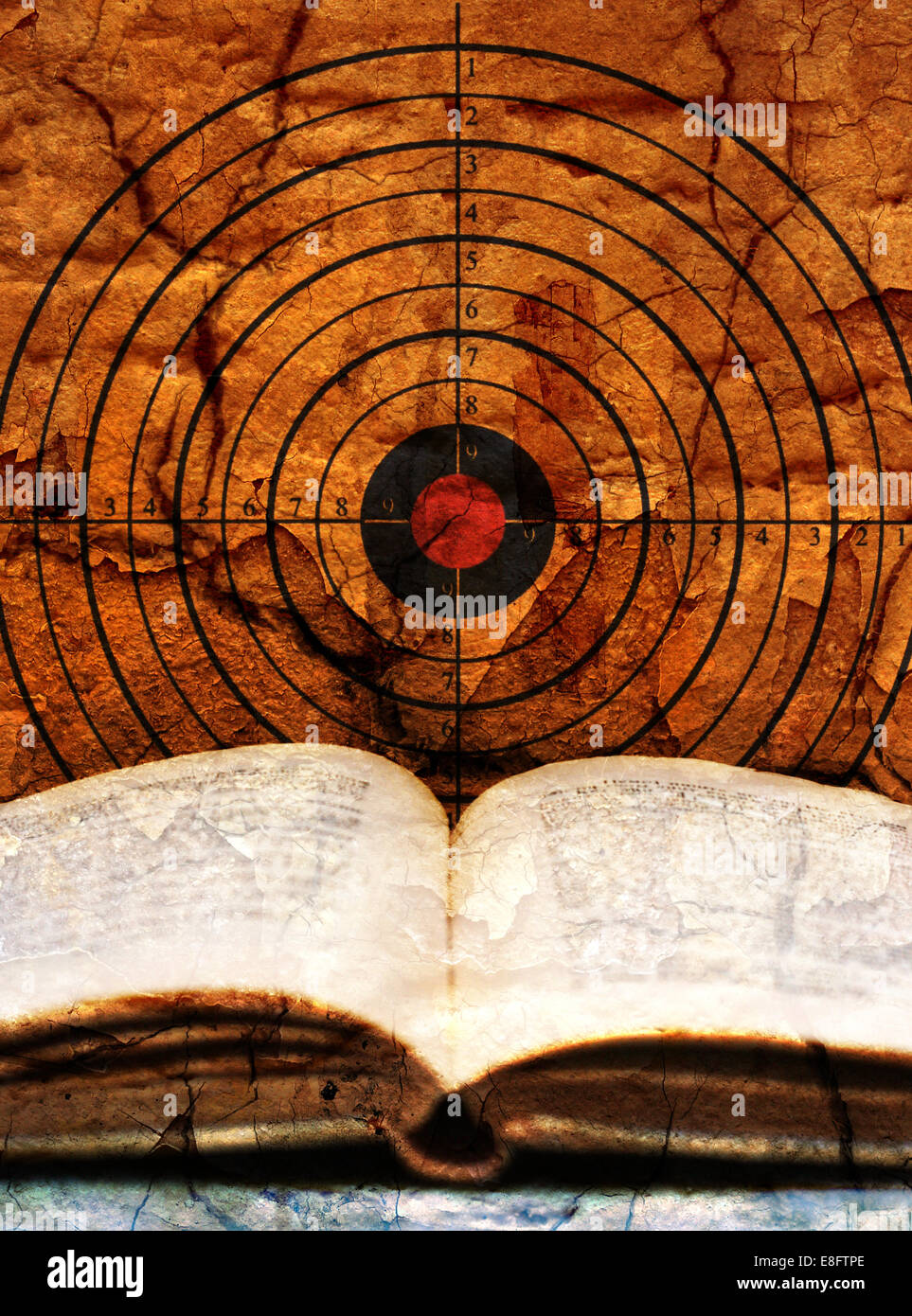 Book and target concept Stock Photo - Alamy