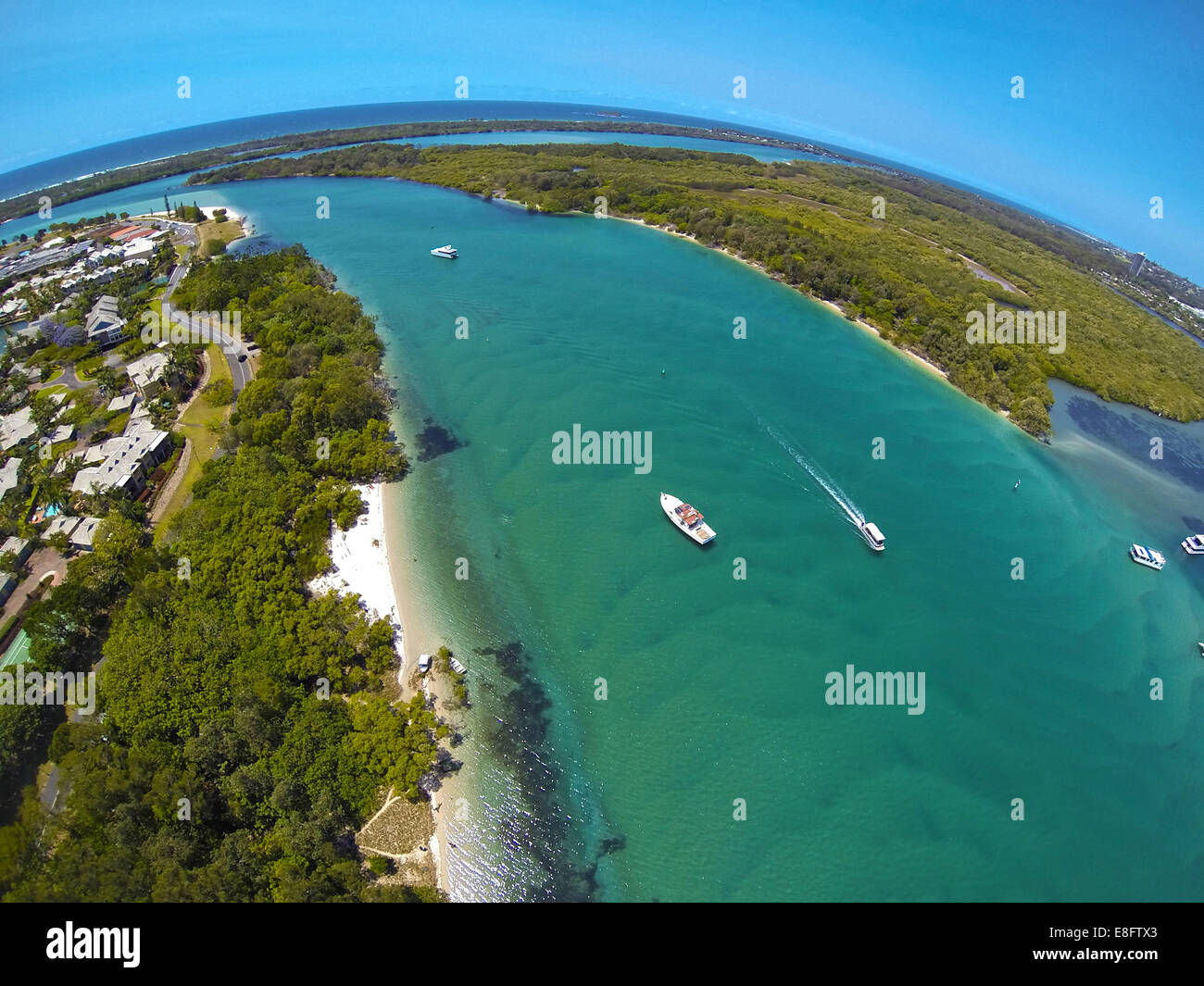 Australia, Greenbank, Aerial view of Terranora Creek Stock Photo - Alamy