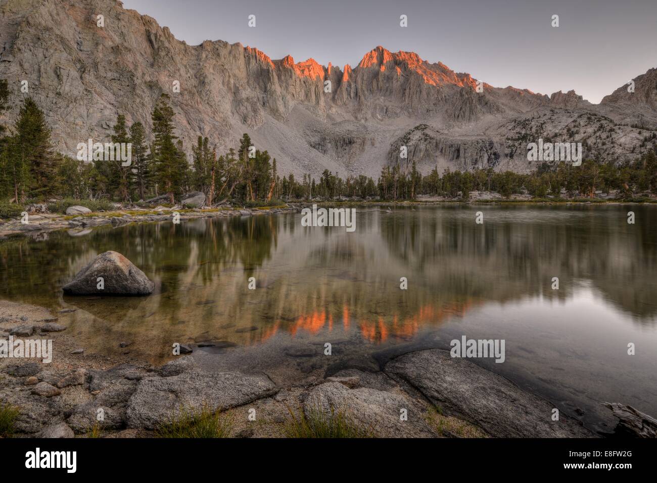 USA, California, Kings Canyon National Park, Matlock Lake and ...