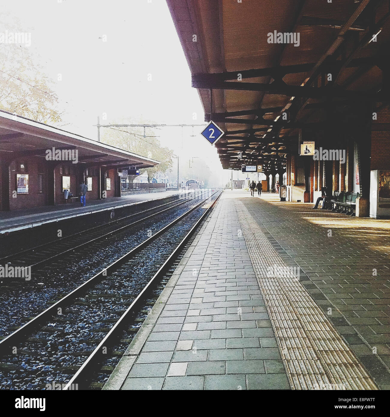 Netherlands, Bussum, Railroad platform Stock Photo - Alamy