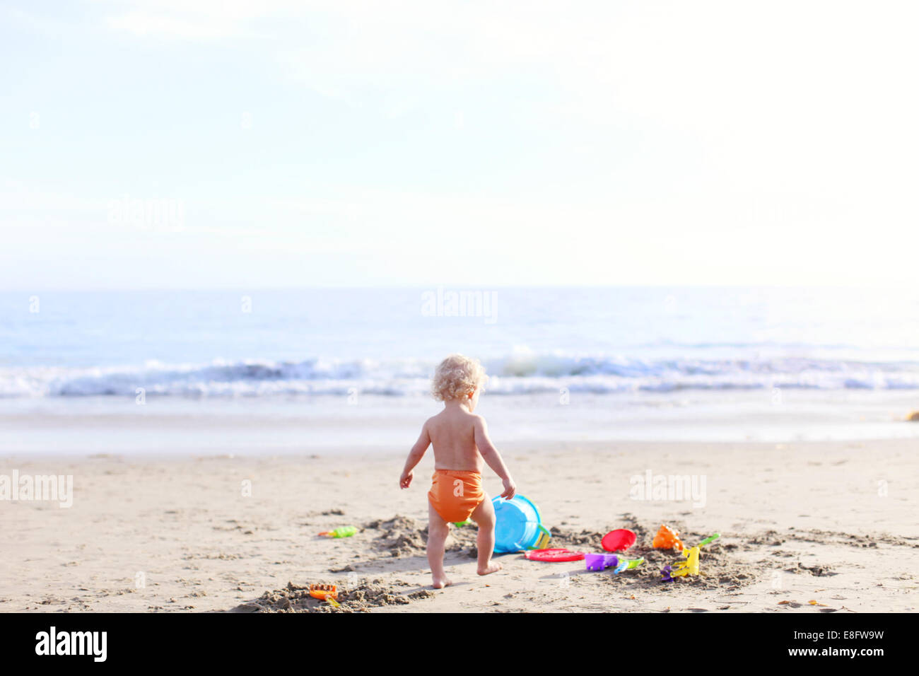 Toddler boy rear view hi-res stock photography and images - Alamy